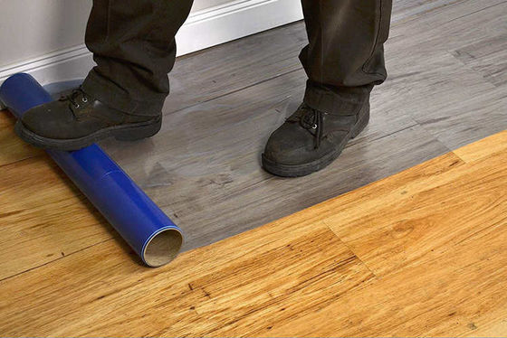 No Glue Residue 1.2m 0.05mm Temporary Floor Covering Heat Proof