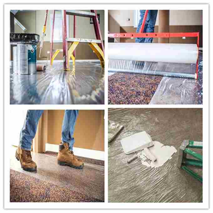 HNHN No Bubble 1000mm Sticky Plastic Carpet Protector For Applications ...